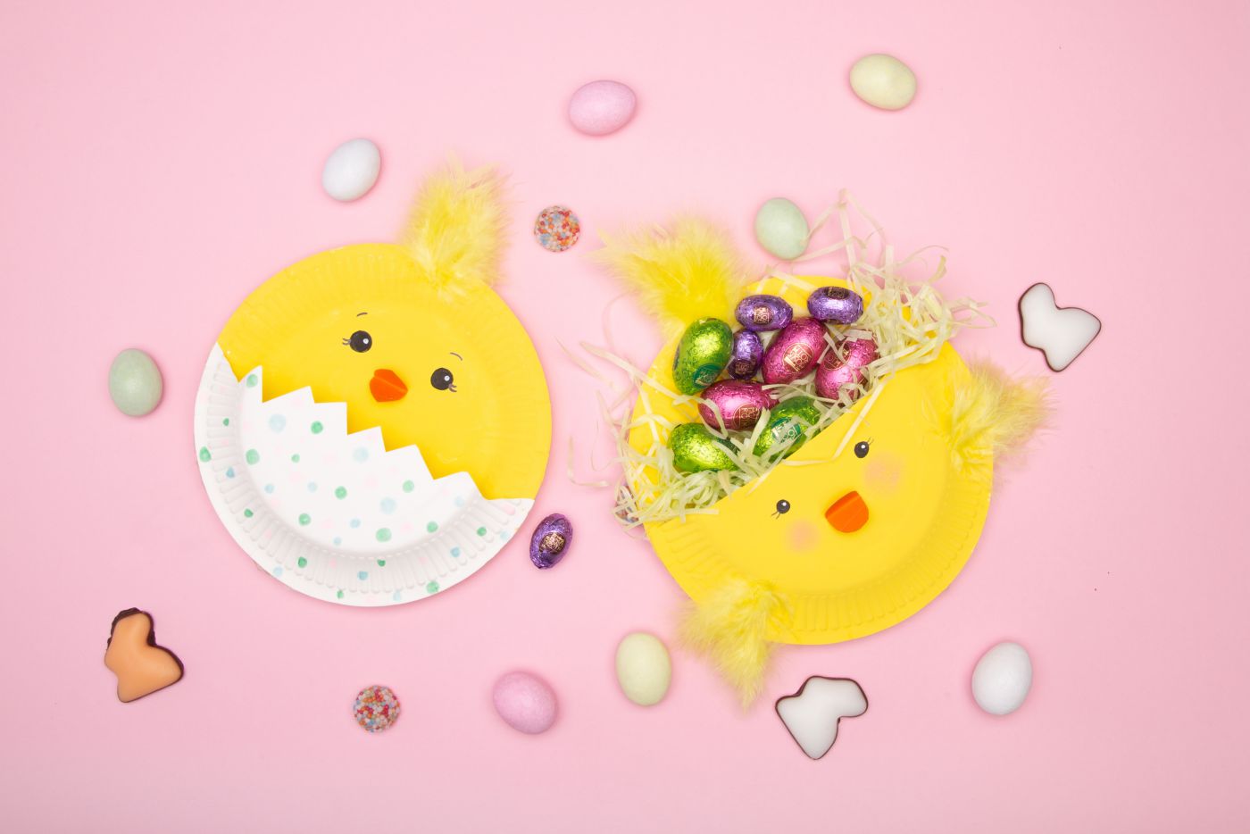 Basteln mit Pappteller zu Ostern